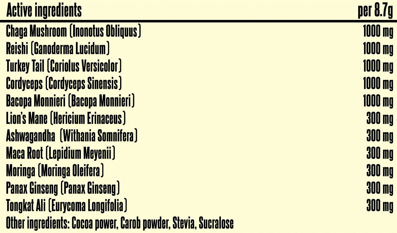 MUSHROOM POWER DRINK – SUPERFOOD IMMUNE ENERGY BLEND FOR COGNITIVE ...